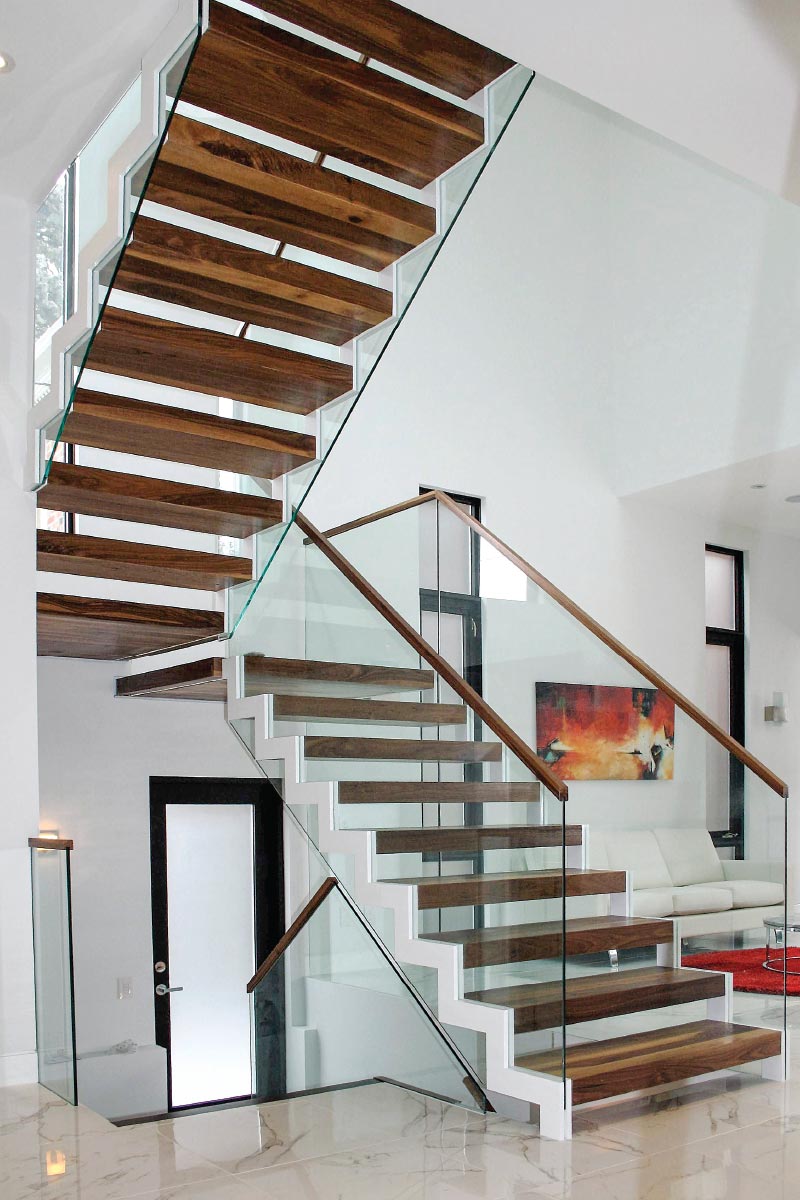 mrail | open rise zigzag stairs